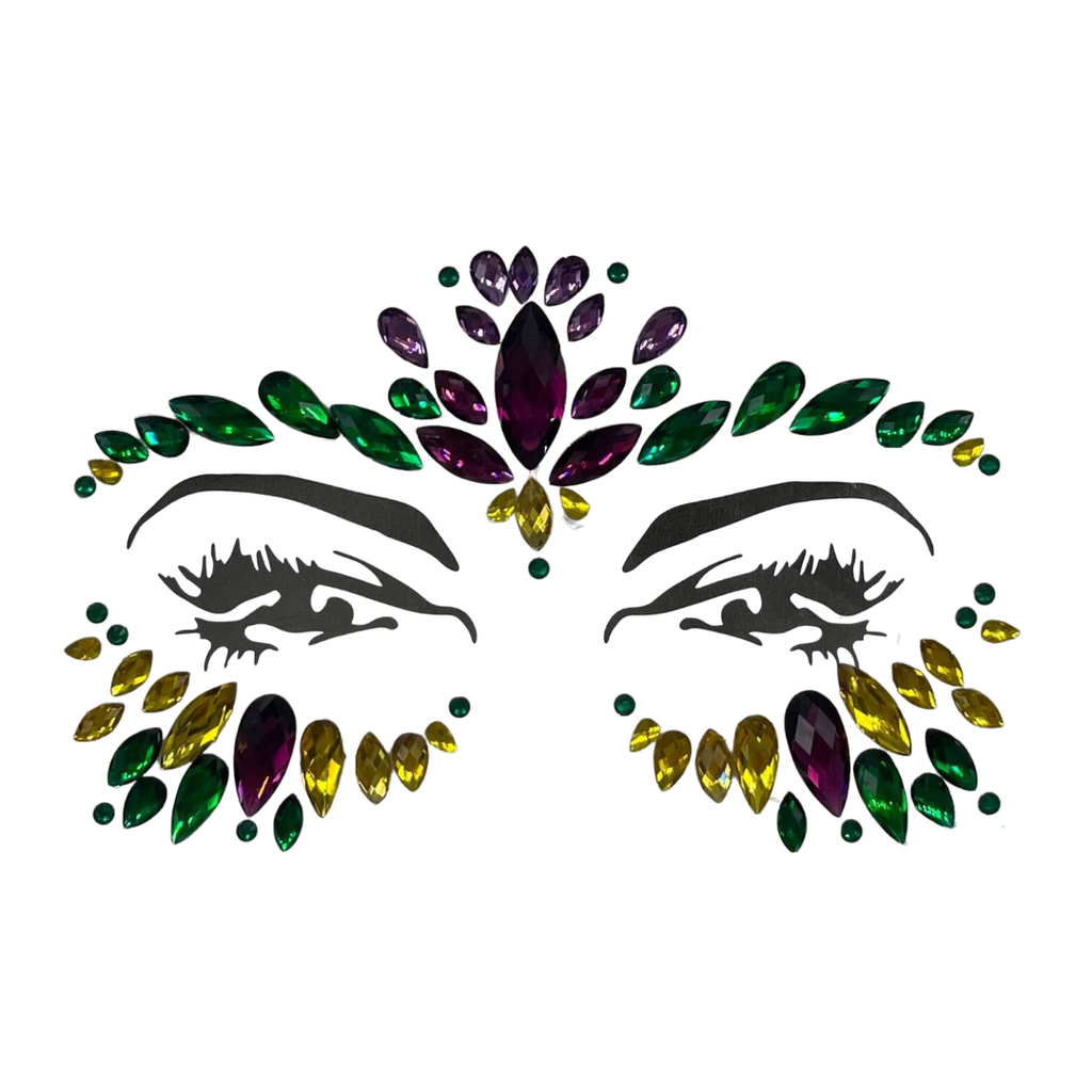 Mardi Gras Stick on Rhinestones Face Gems – SASH Clothing Bar