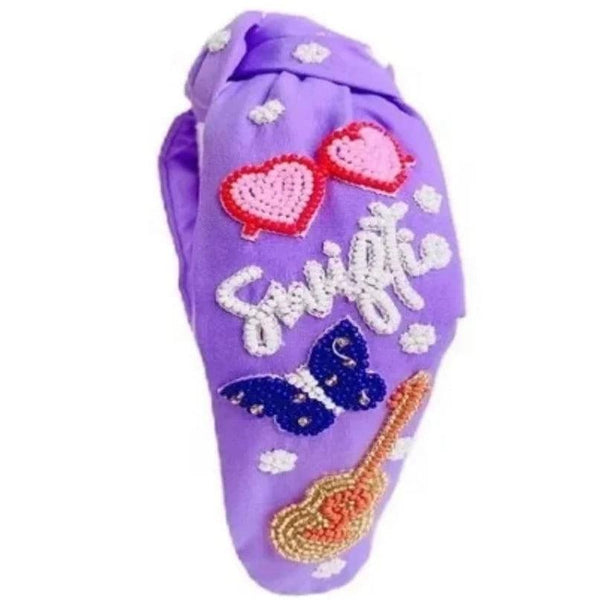 Swiftie Purple Beaded Headband – SASH Clothing Bar