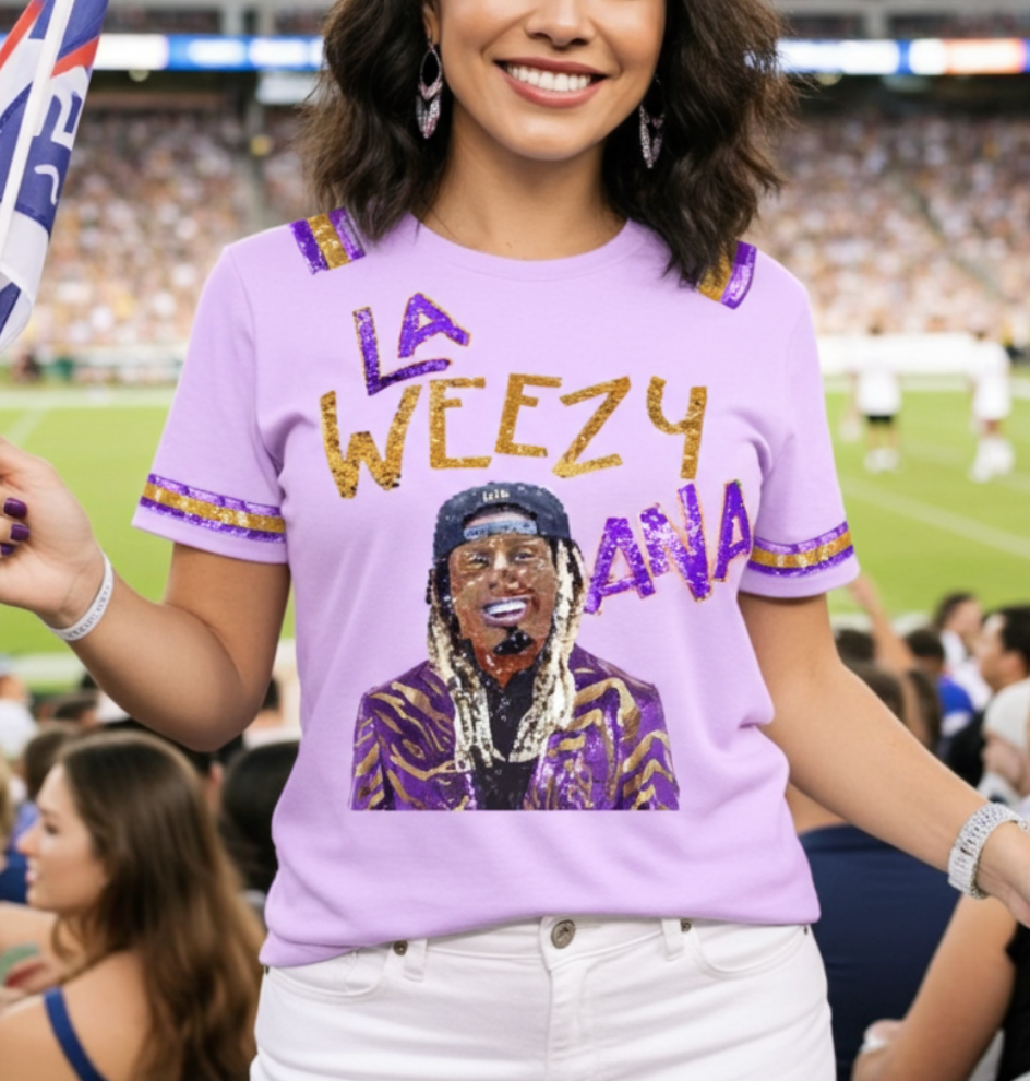 La Weezy Ana Tigers Sequin Gameday T-Shirt – SASH Clothing Bar
