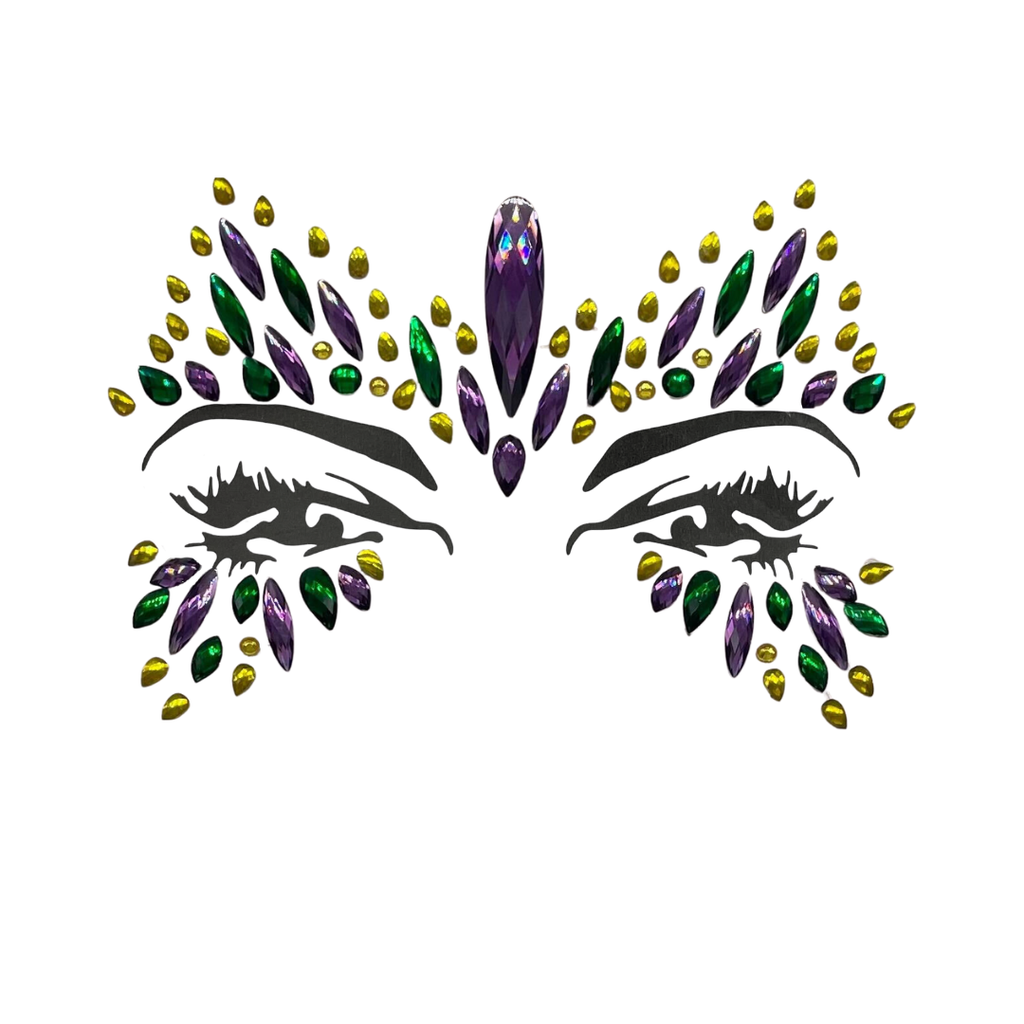 Mardi Gras Stick on Rhinestones Face Gems – SASH Clothing Bar