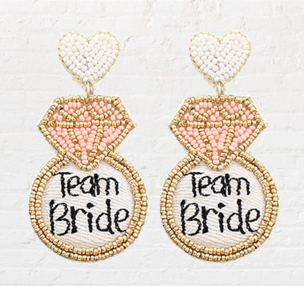 Beaded Team Bride Earrings – SASH Clothing Bar